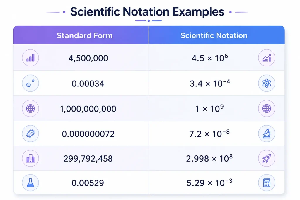 Scientific Notation, Percentage & Fraction Calculator